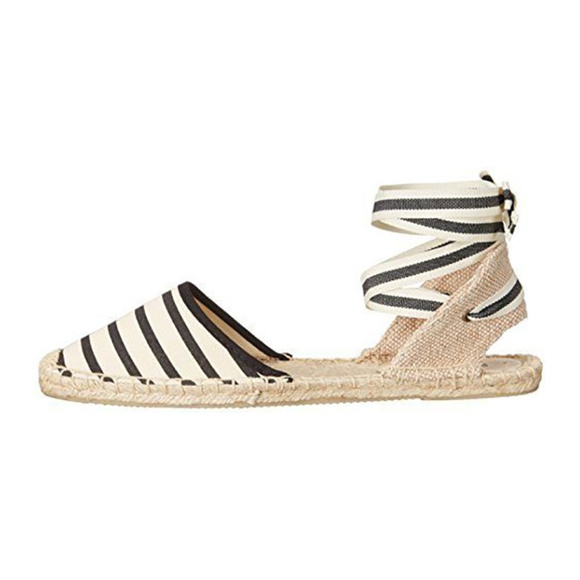 Soludos | Shoes | Soludos Classic Sandal Stripe Shoe Natural Black ...